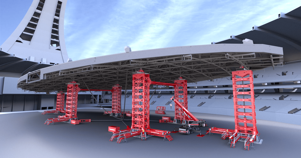 Mammoet to support with roof replacement at Montreal’s Olympic stadium ...