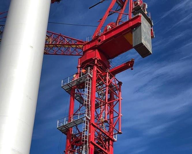 Tower cranes used for wind turbine installation | News | Heavy Lift ...