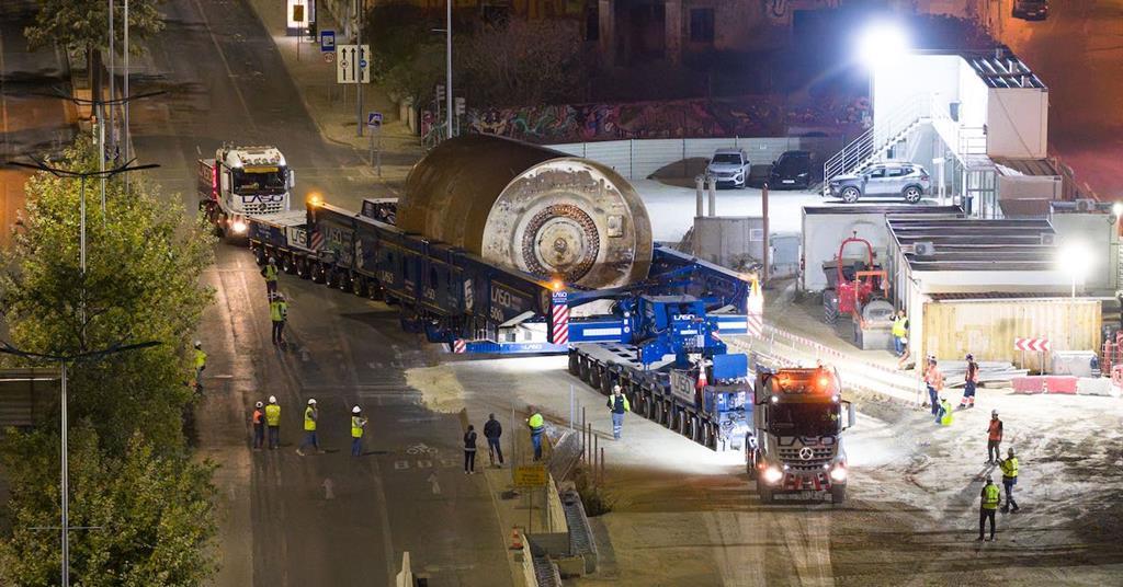 Laso moves massive TBM through Lisbon | Heavy Lift & Project Forwarding ...