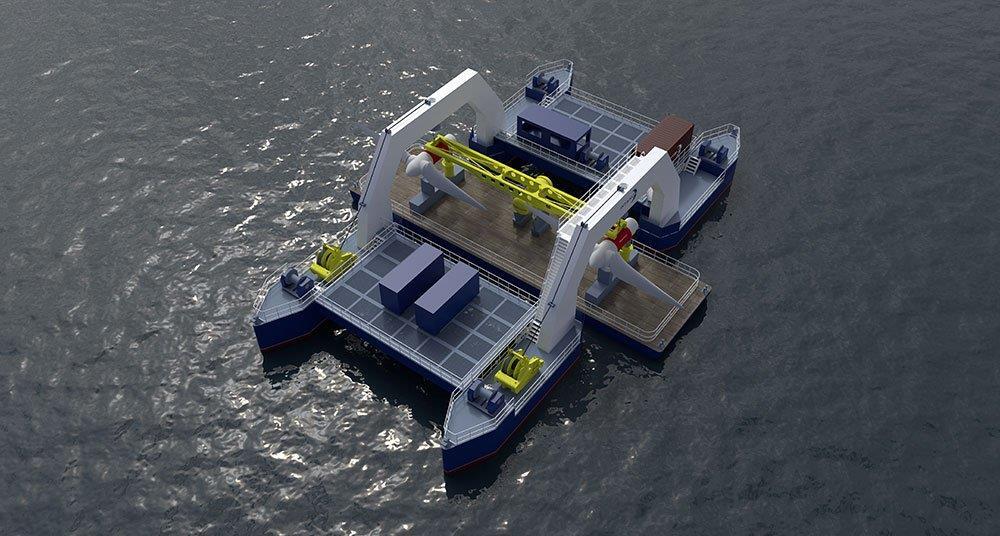 HydroWing develops barge to support its tidal energy pipeline | Heavy ...