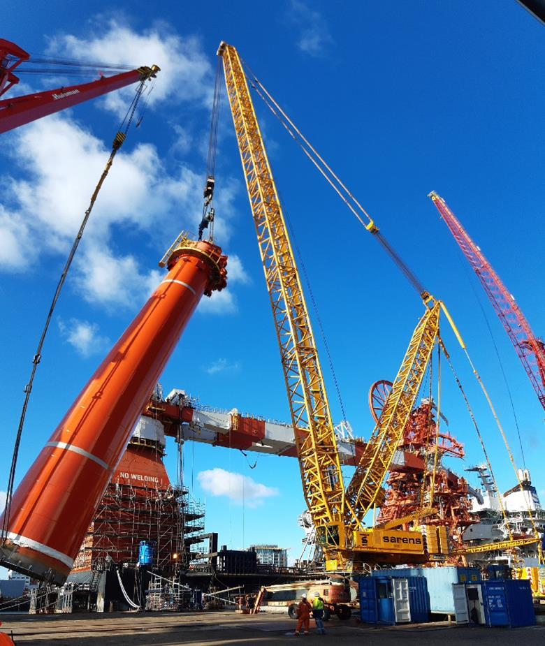 Sarens completes installation on Saipem Constellation | News | Heavy ...